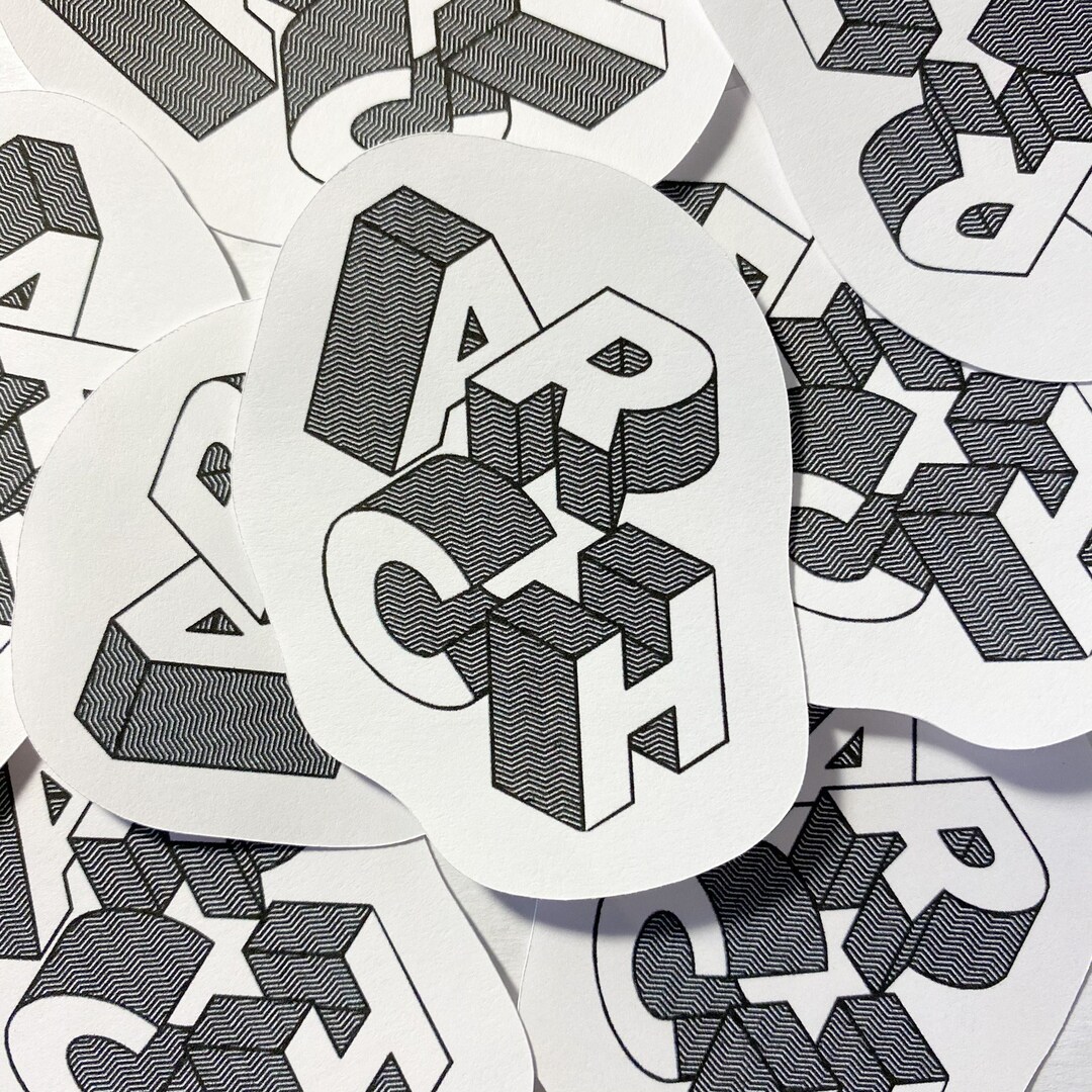 Architecture Sticker | Arch Sticker | Letter Blocks Sticker | Architect ...