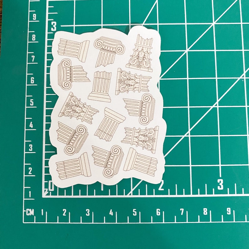 Column Cap Sticker | Column Types Sticker | Architecture Sticker ...