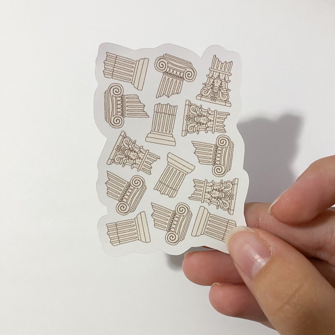 Column Cap Sticker | Column Types Sticker | Architecture Sticker ...