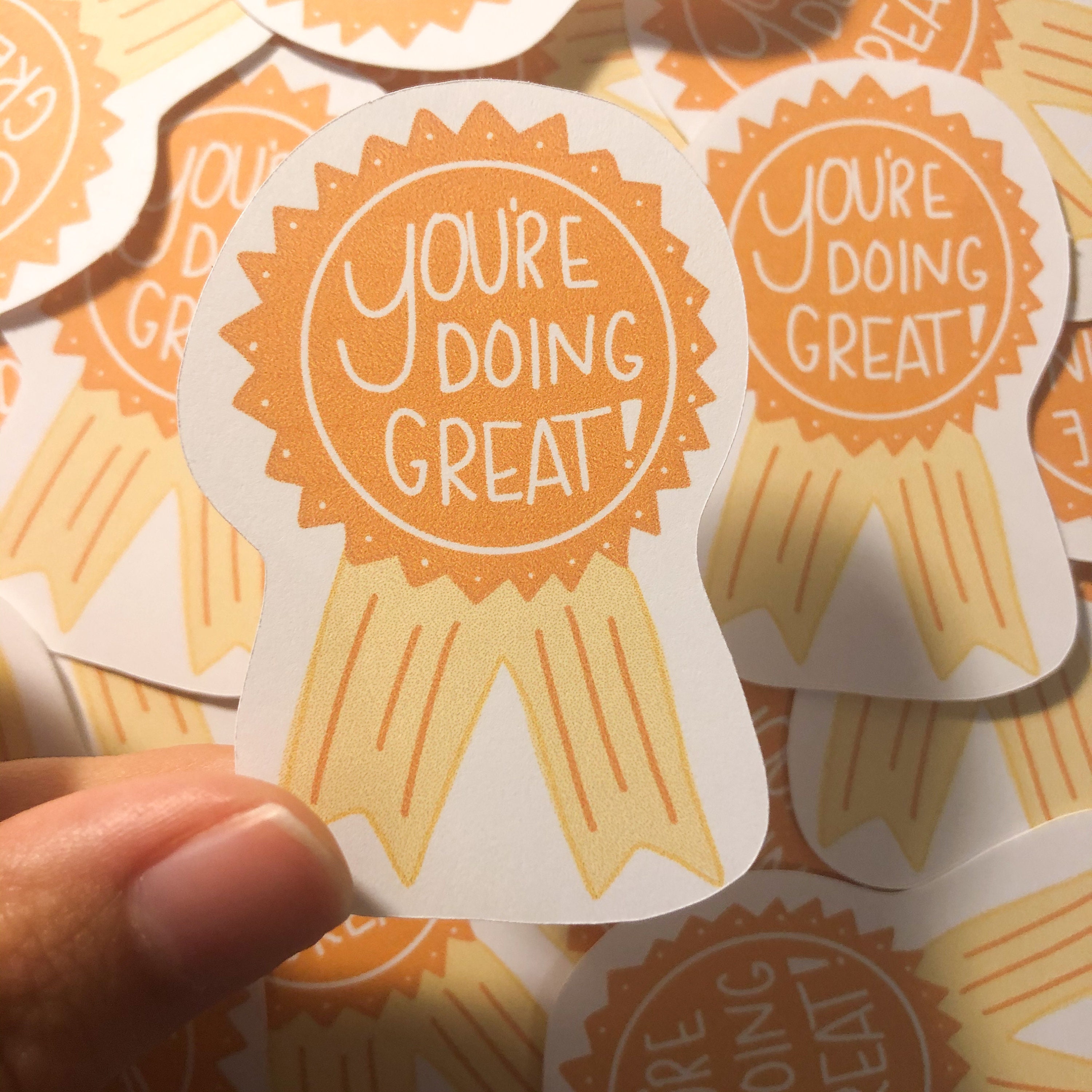 You're Doing Great Sticker Motivational Sticker Ribbon | Etsy