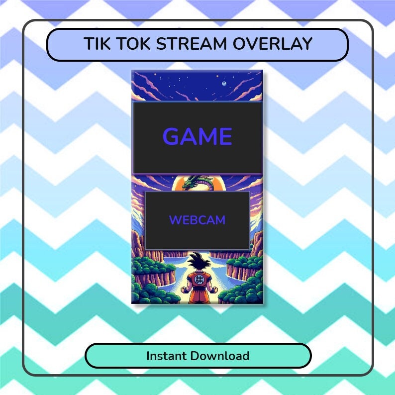 Overlay Streaming Gaming Tik Tok Dragon - Etsy
