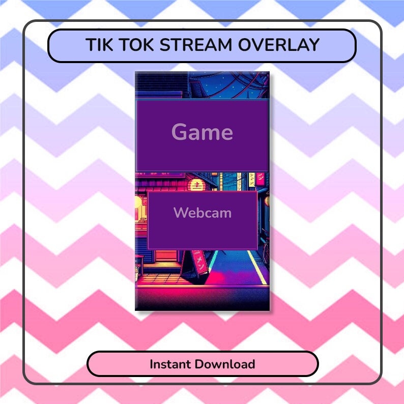 Overlay Streaming Gaming Tik Tok Animated Cyberpunk Ramen Shop - Etsy