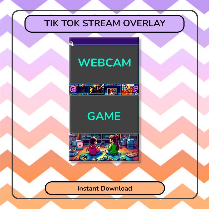 Overlay Streaming Gaming Tik Tok Animated Memories - Etsy