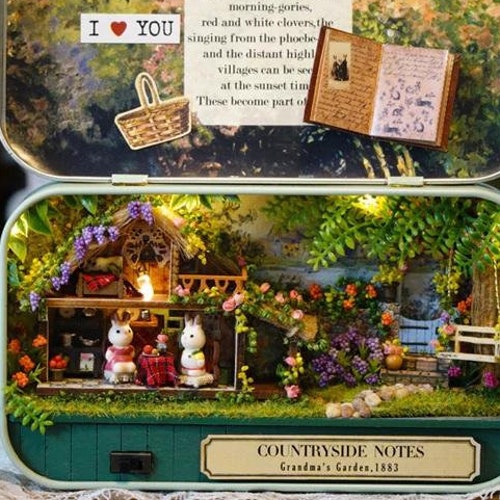 Box Dollhouse DIY Miniature Dollhouse Tin Box Theatre Island - Etsy