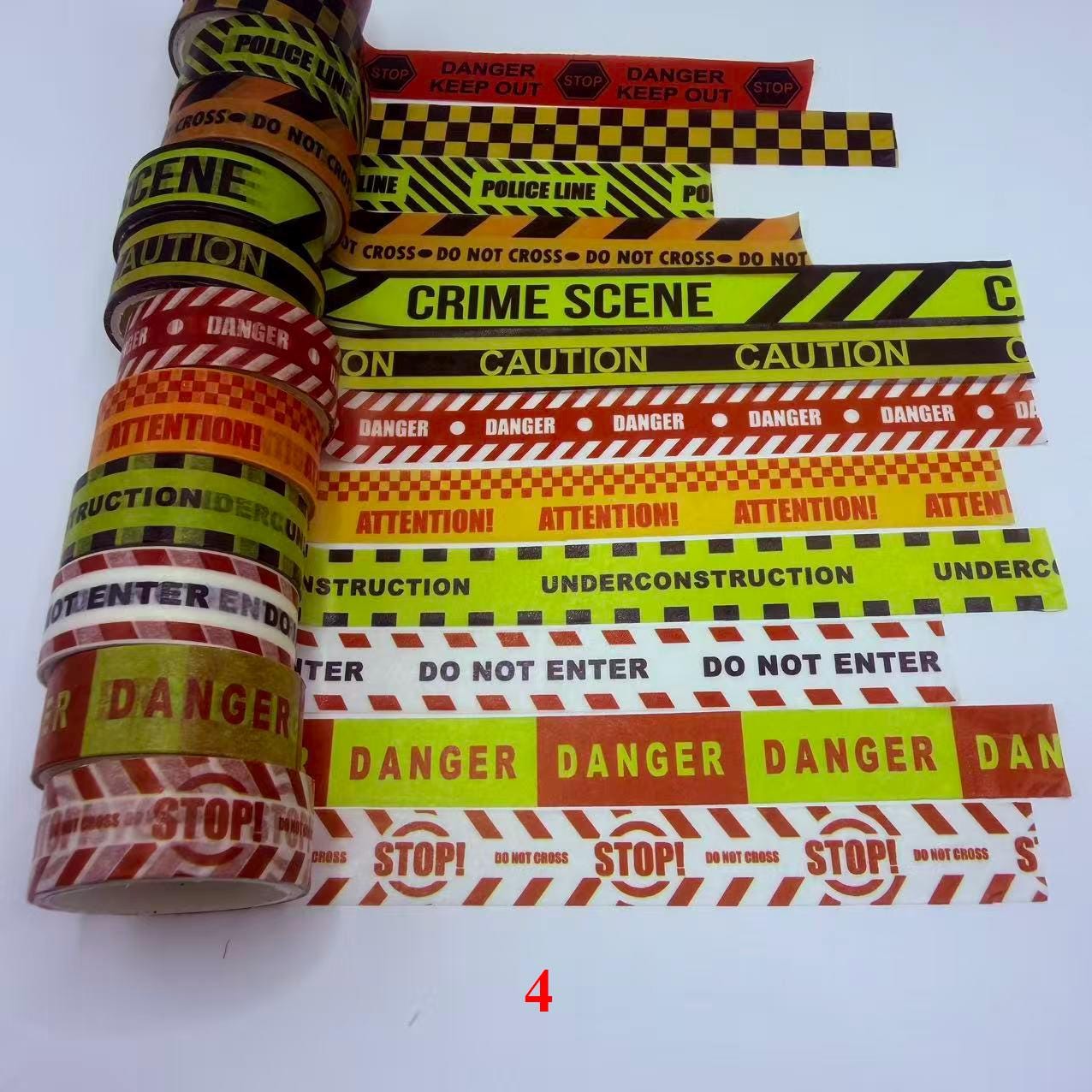 12/16 Rolls Caution Tape Series Warning Signs Washi Tape Set, Scrapbook ...