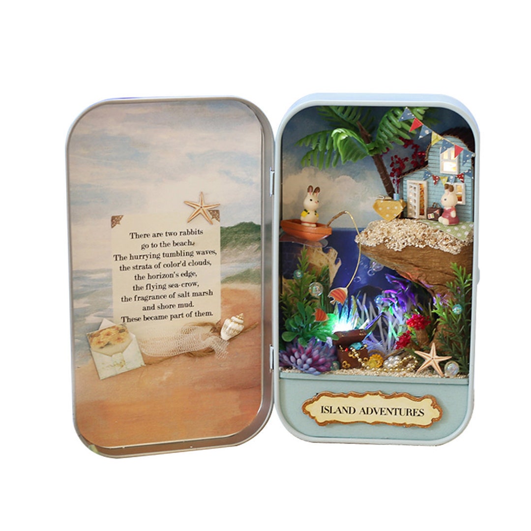 Box Dollhouse, DIY Miniature Dollhouse Tin Box, Theatre Island ...