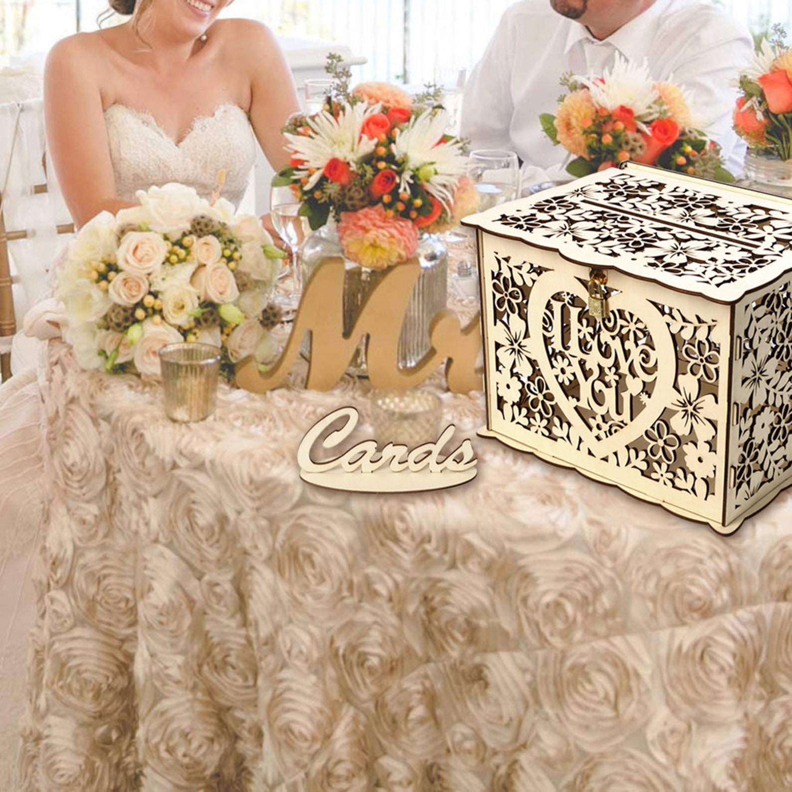 Wood Wedding Card Box Wedding Post Box Wooden Card Box - Etsy