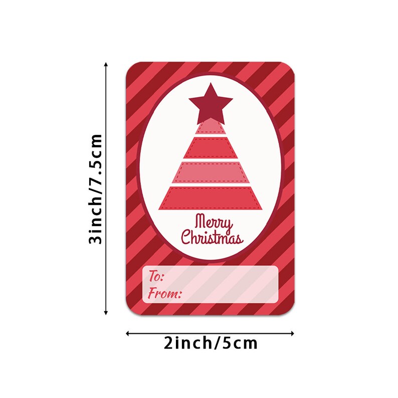 250 Pcs 2x3 Inch Christmas Stickers, Merry Christmas Label, Merry ...