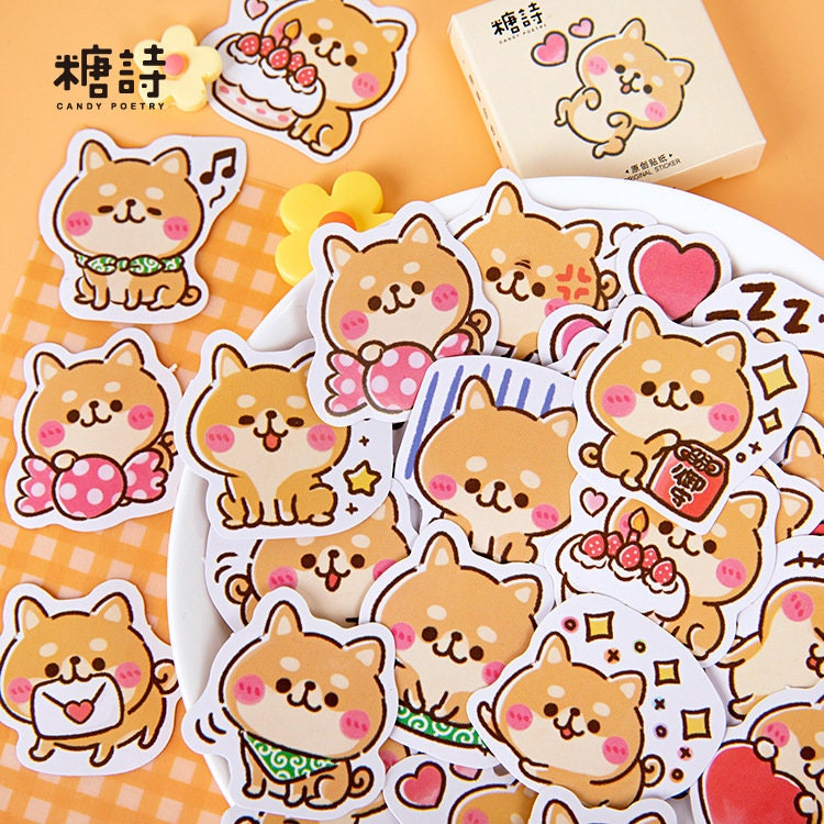 45 Pcs Cut Dog Stickers, Paper Stickers, Planner Stickers, Scrapbook ...