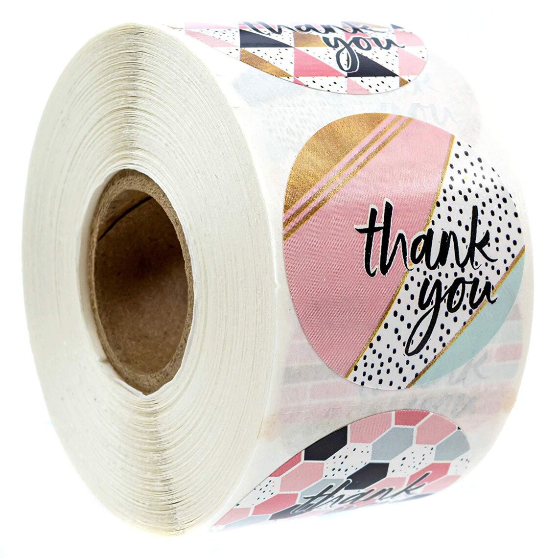 500 Pcs Thank You Sticker Roll 1 Inch Paper Label Stationery - Etsy