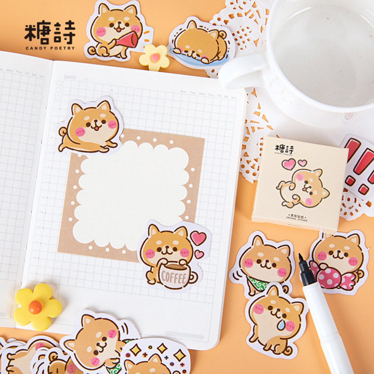 45 Pcs Cut Dog Stickers Paper Stickers Planner Stickers - Etsy