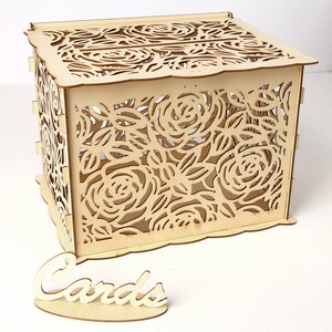 Hollow Out Wood Wedding Card Box, Wedding Post Box, Wedding Card Holder ...