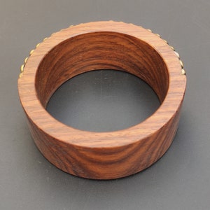 Wooden Brass Bangle Bracelet Real Wood Bangle Vintage Boho Pure ...