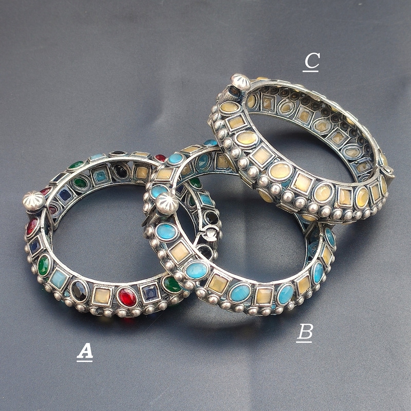 Stone Bangles - Etsy