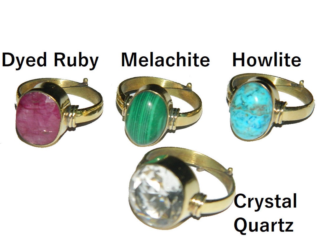 Dyed Ruby Malachite Howlite Turquoise Rock Crystal Handmade Gemstone ...