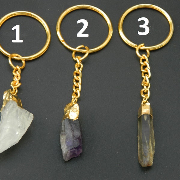 Gemstone Keychain - Etsy