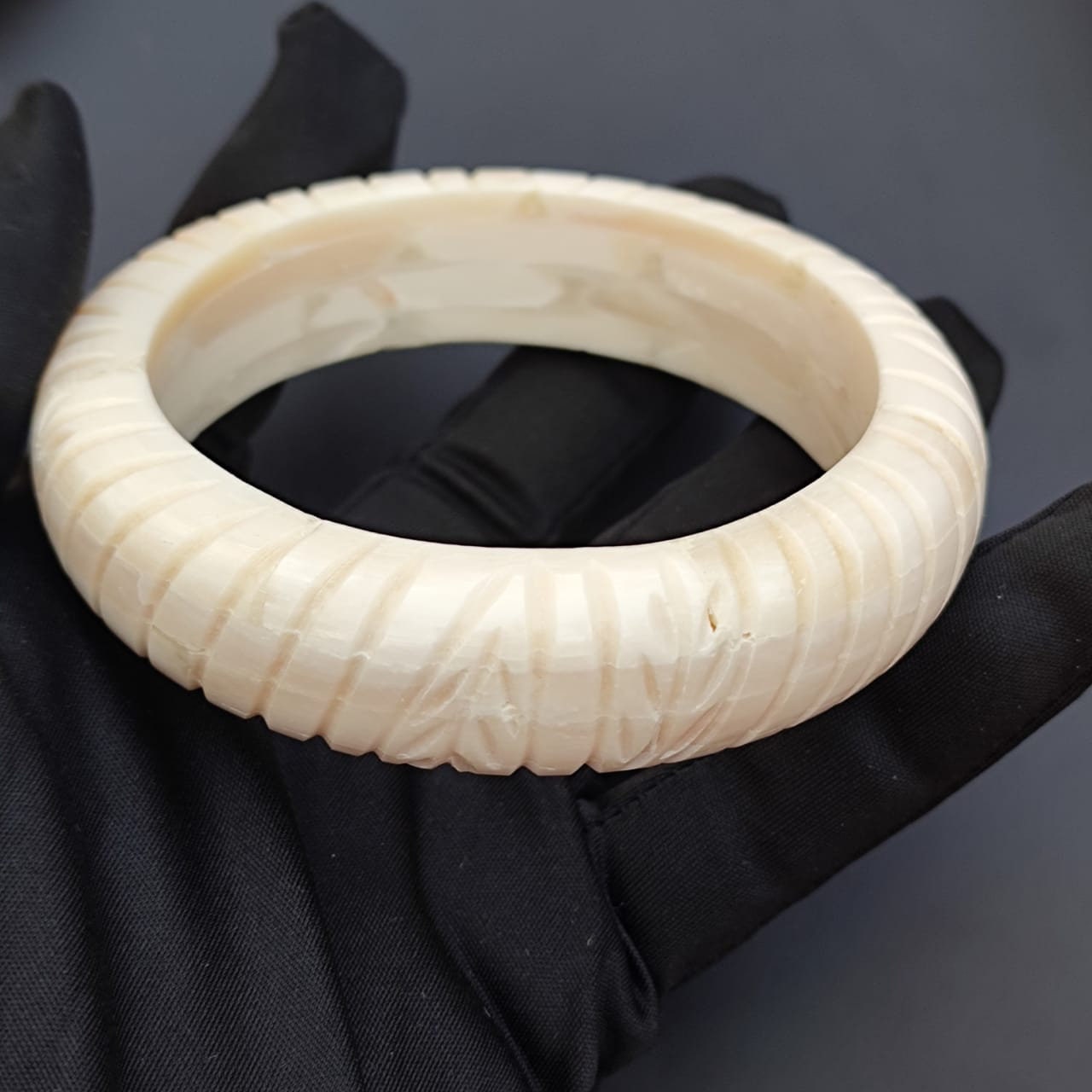 Handcrafted Buffalo Bone Bangle Bracelet - Ethically Sourced Vintage ...