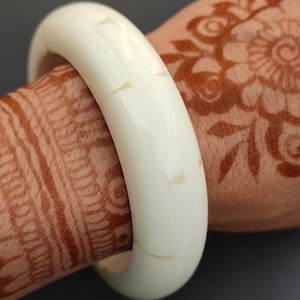 Horn Bone Jewelry Ethically Sourced Buffalo Bone Wide Bangle Bracelet ...