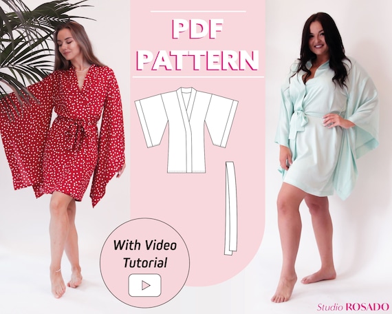 Womens Kimono Robe With Belt Kaira Kimono Robe US 0-20 - Etsy