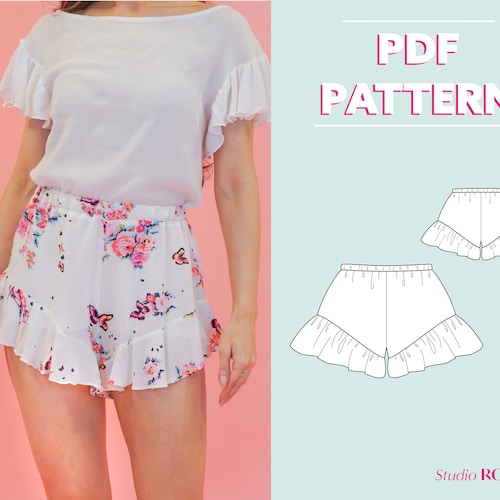 Retro Dolphin Shorts PDF Sewing Pattern A4 A0 Projector - Etsy Australia