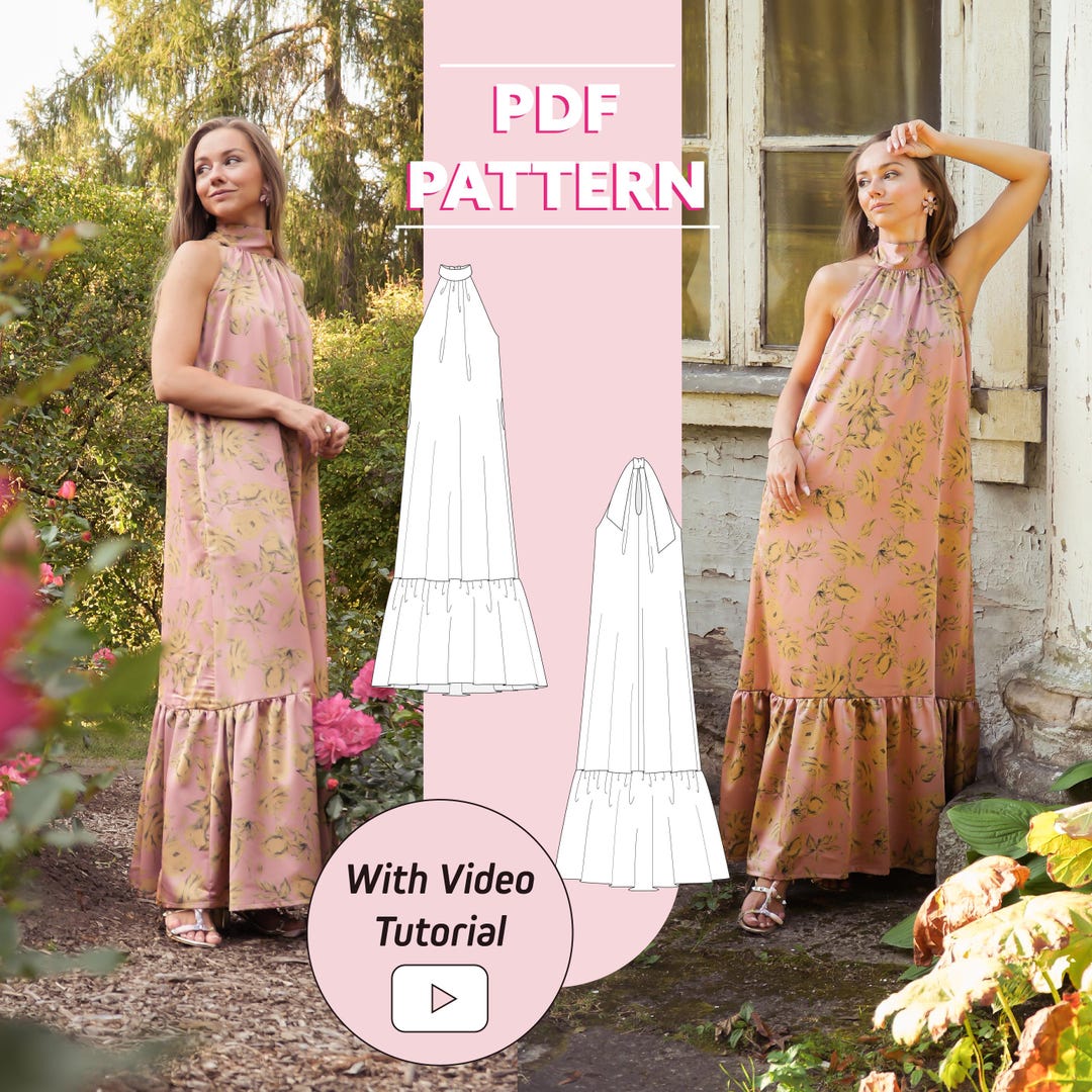 Womens Maxi Halterneck Dress | Indy Resort Holiday Dress | XXS - 2XL ...