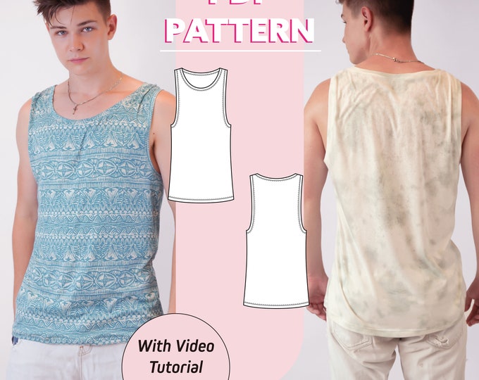 Tank Top PDF Sewing Pattern Sizes XS / S / M / L / XL - Etsy Canada