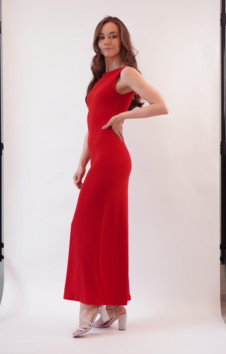 Maxi Tank Dress Sewing Pattern: Lelia Stretch Jersey (PDF Pattern) US 2 ...