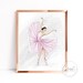 Ballet Dancer Lady in Pink Dress, Fashion Art Printable Illustration - Etsy