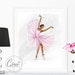 Ballet Dancer Lady in Pink Dress, Fashion Art Printable Illustration - Etsy