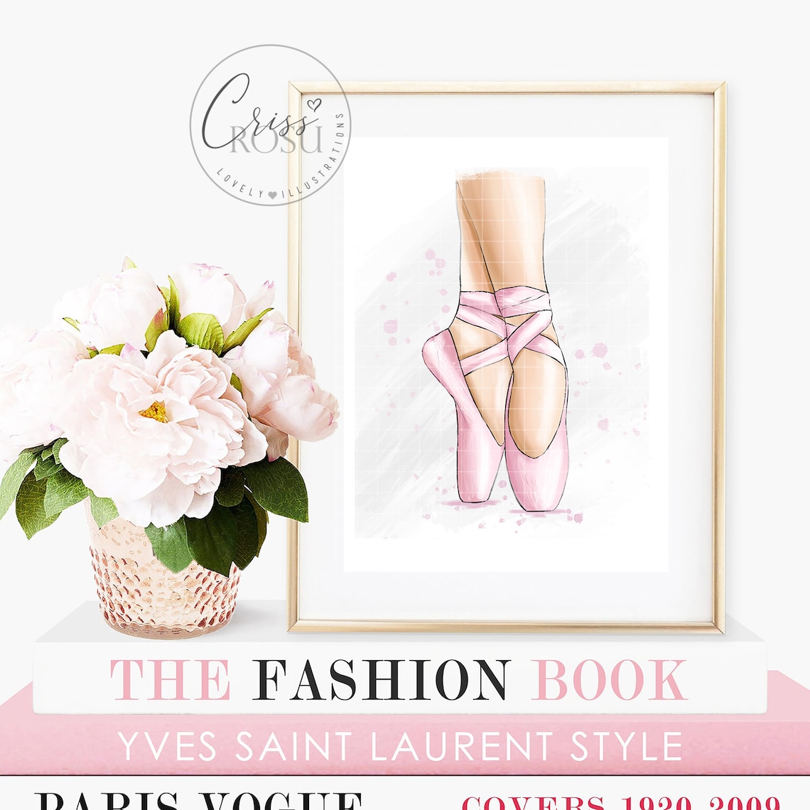Pink Ballet Shoes, Fashion Art Printable Illustration - Etsy