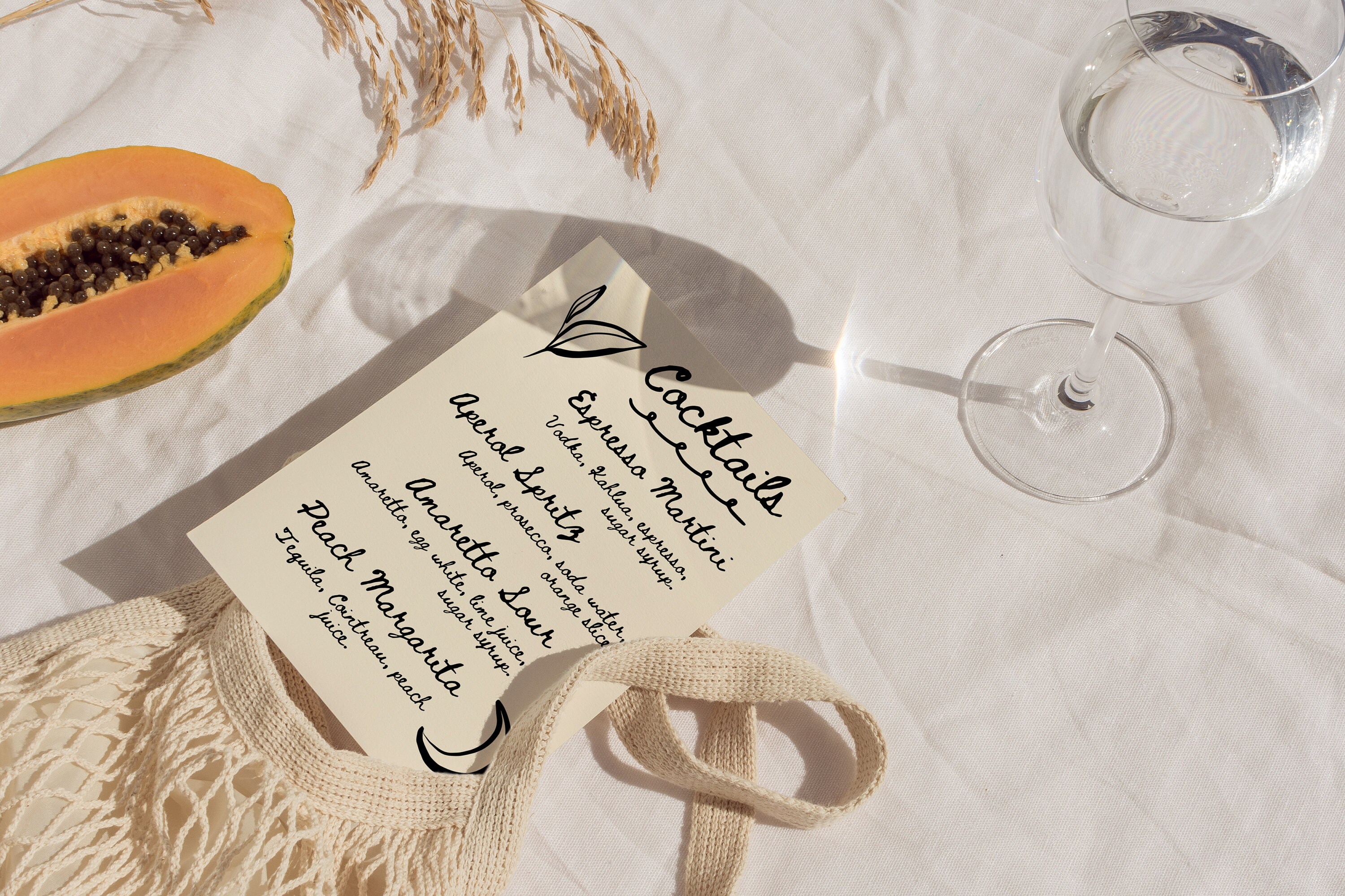 Boho Cocktail Menu Template Moon Illustrated Custom Cocktail - Etsy