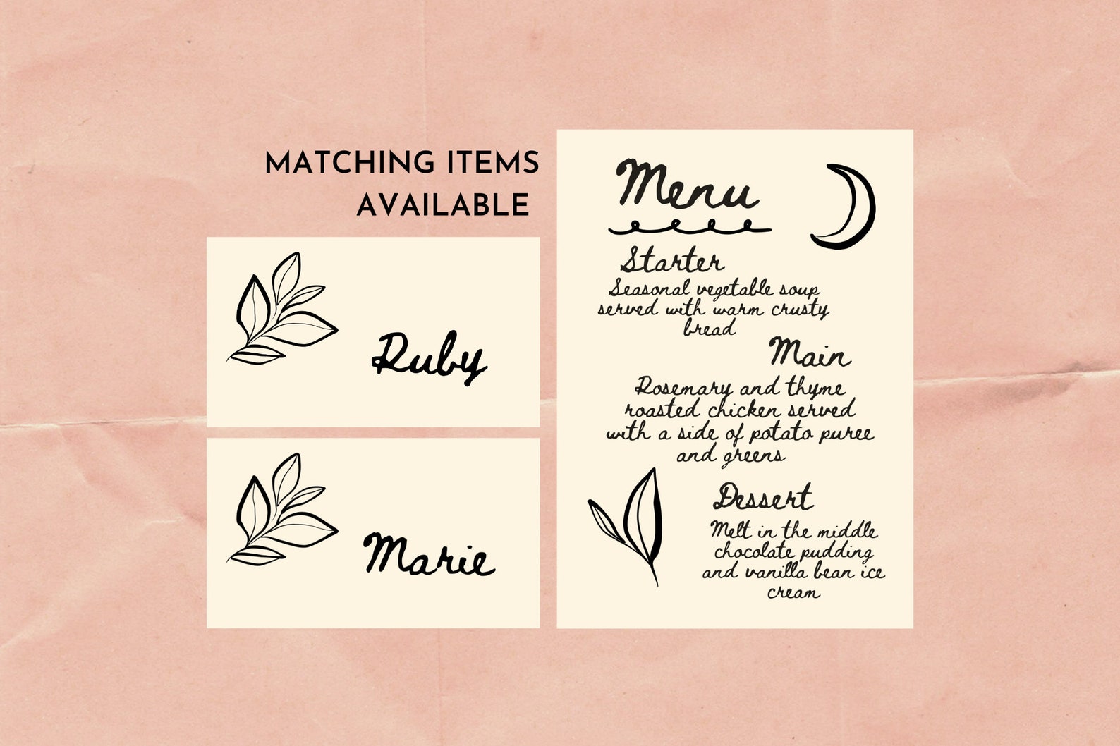 Boho Cocktail Menu Template Moon Illustrated Custom Cocktail - Etsy