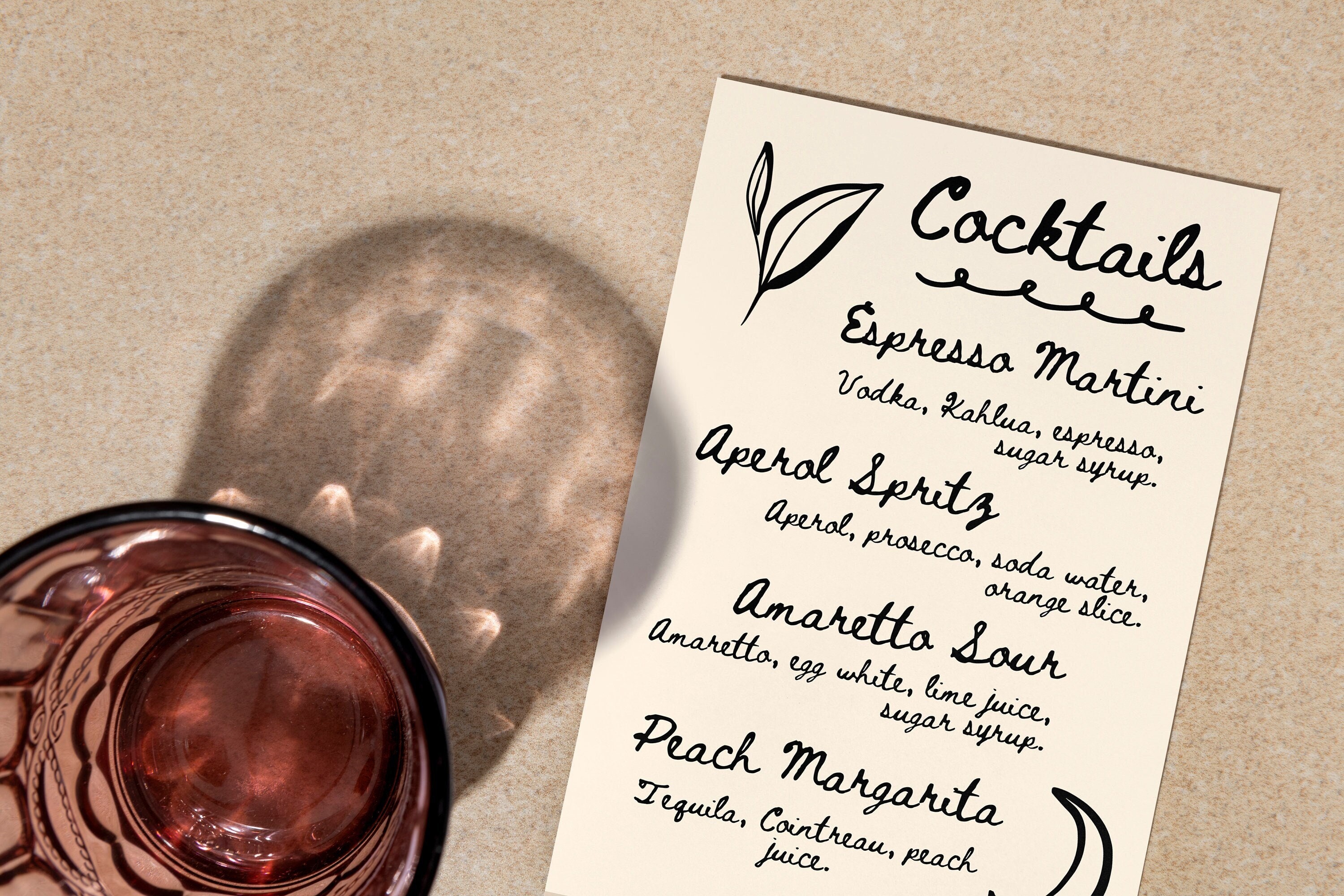 Boho Cocktail Menu Template Moon Illustrated Custom Cocktail - Etsy