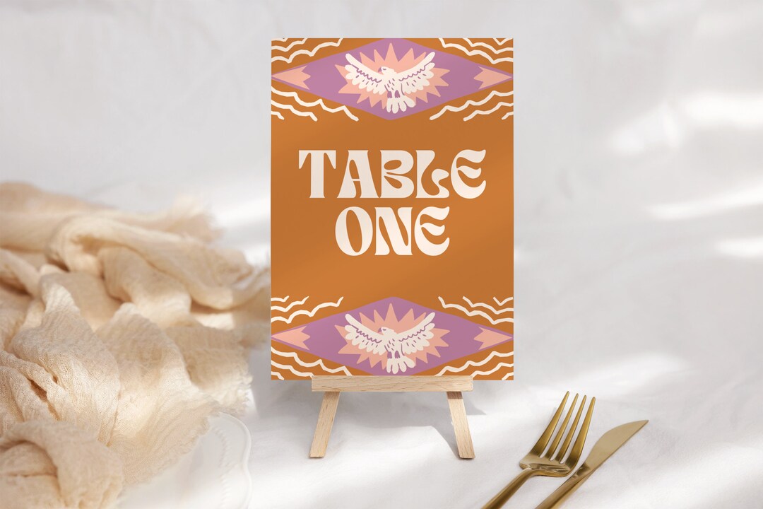 Desert Western Theme Table Numbers Template, Cowgirl Eagle Rodeo Table ...