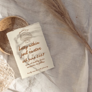 Shell Wedding Invitation Template, Editable Wedding Invitations ...