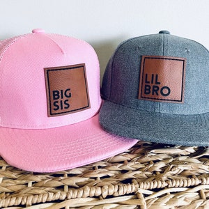 Brother Sister Matching Sibling Hats, Big Bro, Lil Bro, Big Sis, Lil ...