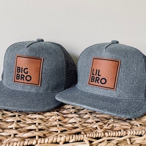 Brother Matching Sibling Hats, Big Bro, Lil Bro Snapback Caps, Big ...