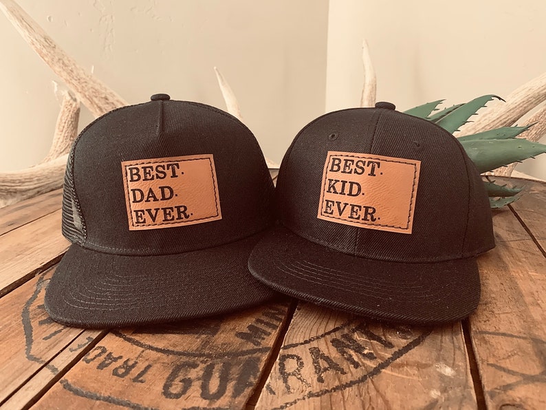 Dad Son Hat Set Father Son Matching Caps Best Dad Ever Best - Etsy