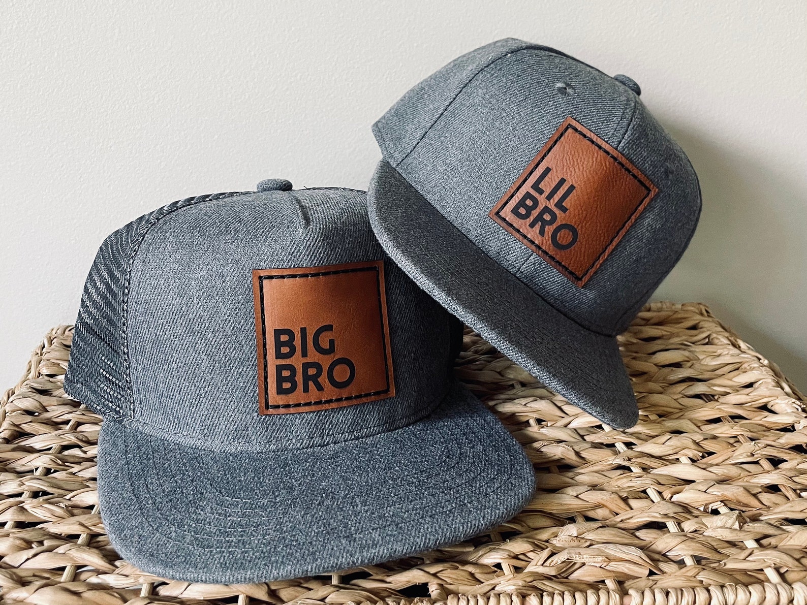 Brother Matching Sibling Hats, Big Bro, Lil Bro Snapback Caps, Big ...