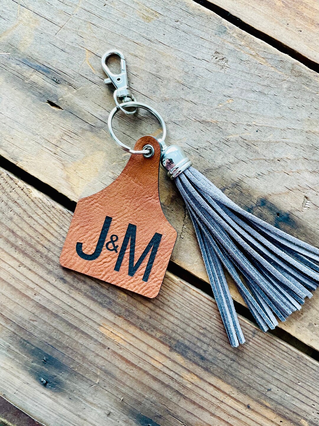 Cow Tag Keychain, Customized Ranch Brand, Personalized Initials or Logo ...