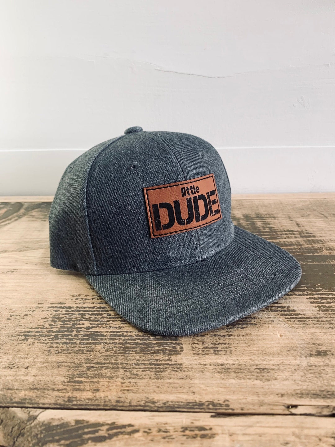 Little Dude Hat, Baby Toddler Kids Adult Snapback, Leather Patch Cap ...