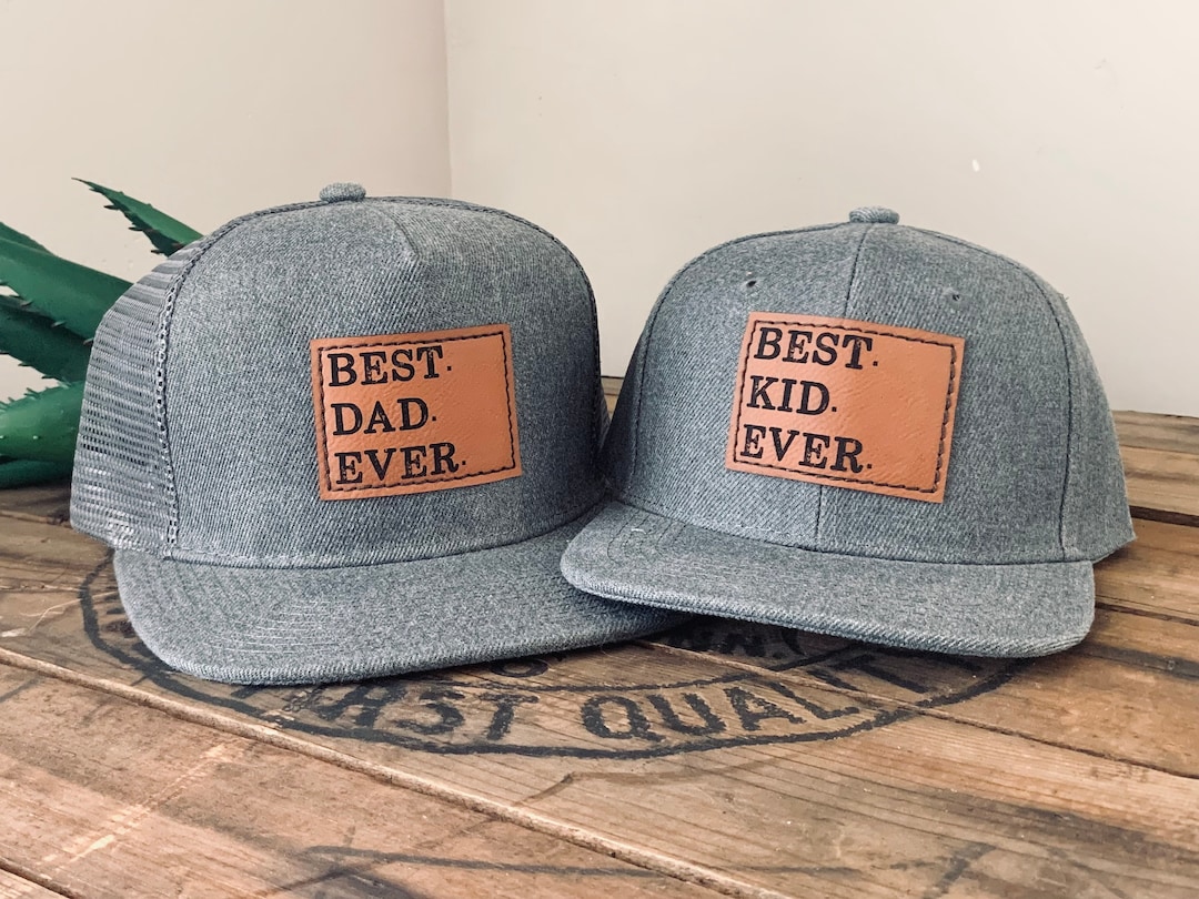Dad Son Hat Set, Father Son Matching Caps, Best Dad Ever, Best Kid Ever ...