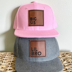 Brother Sister Matching Sibling Hats, Big Bro, Lil Bro, Big Sis, Lil ...