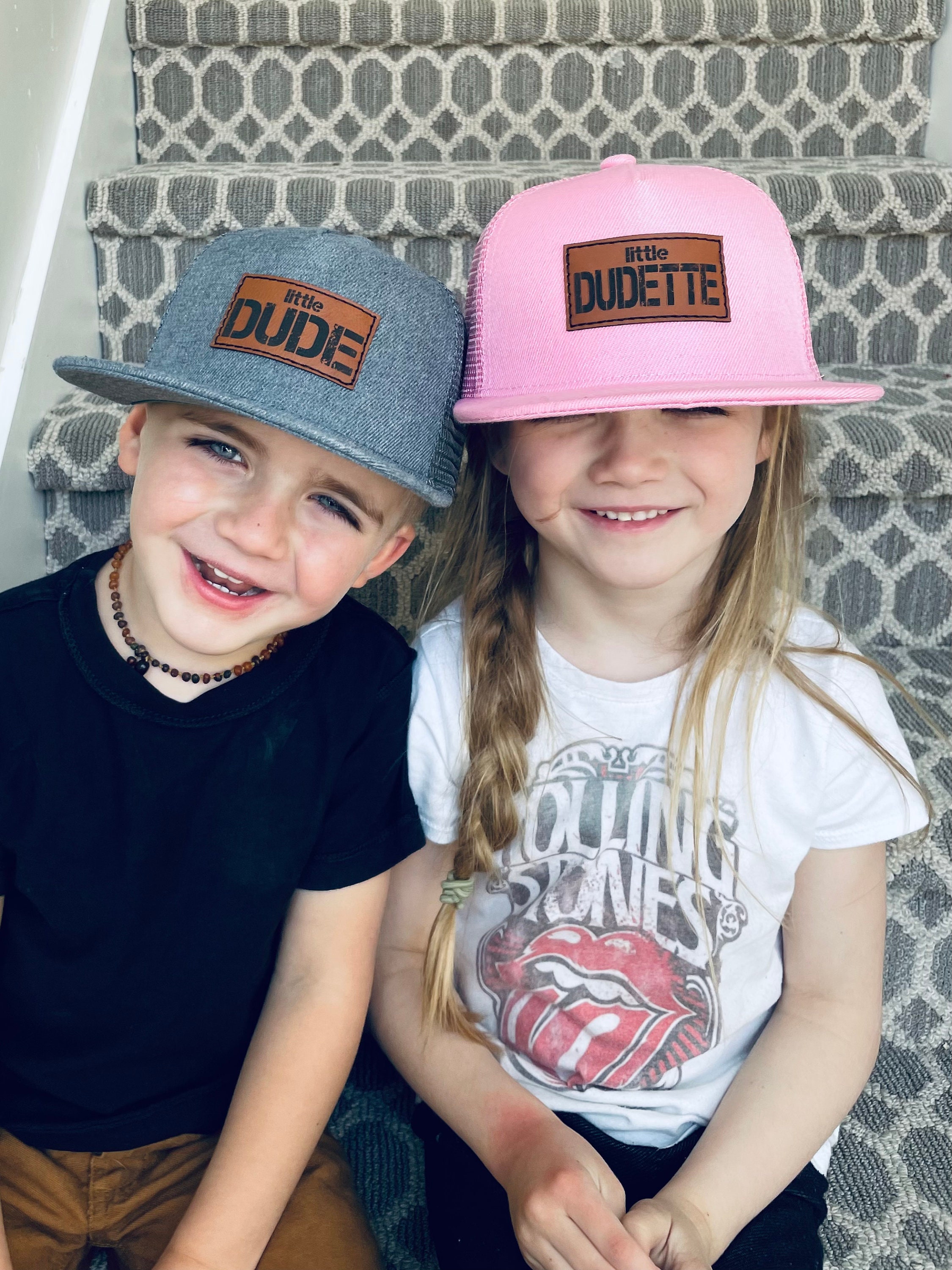 Brother Sister Matching Hats Little Dude & Little Dudette - Etsy
