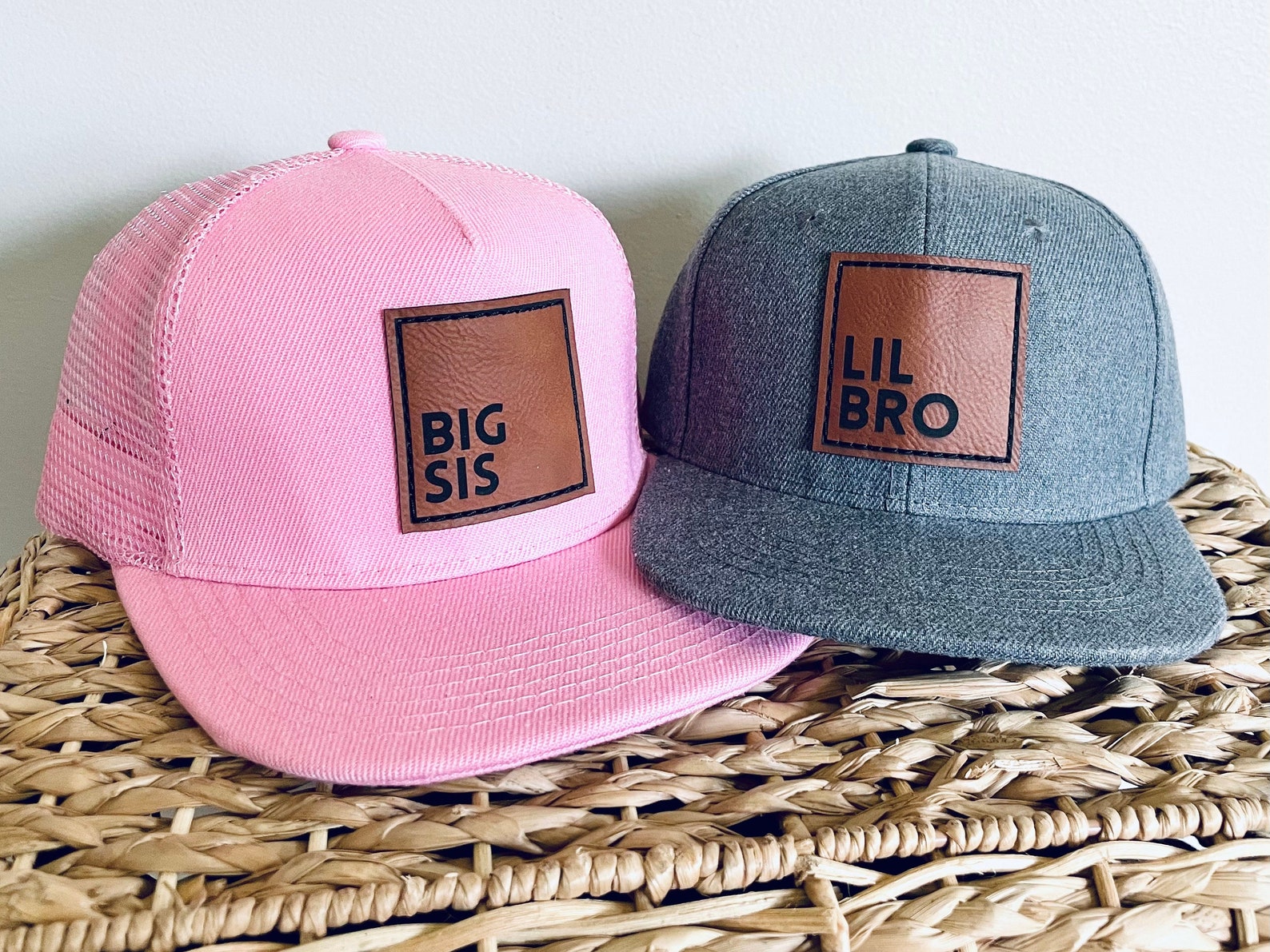 Brother Sister Matching Sibling Hats Big Bro Lil Bro Big - Etsy
