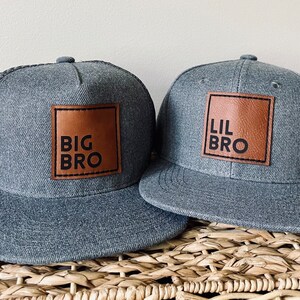 Brother Matching Sibling Hats, Big Bro, Lil Bro Snapback Caps, Big ...