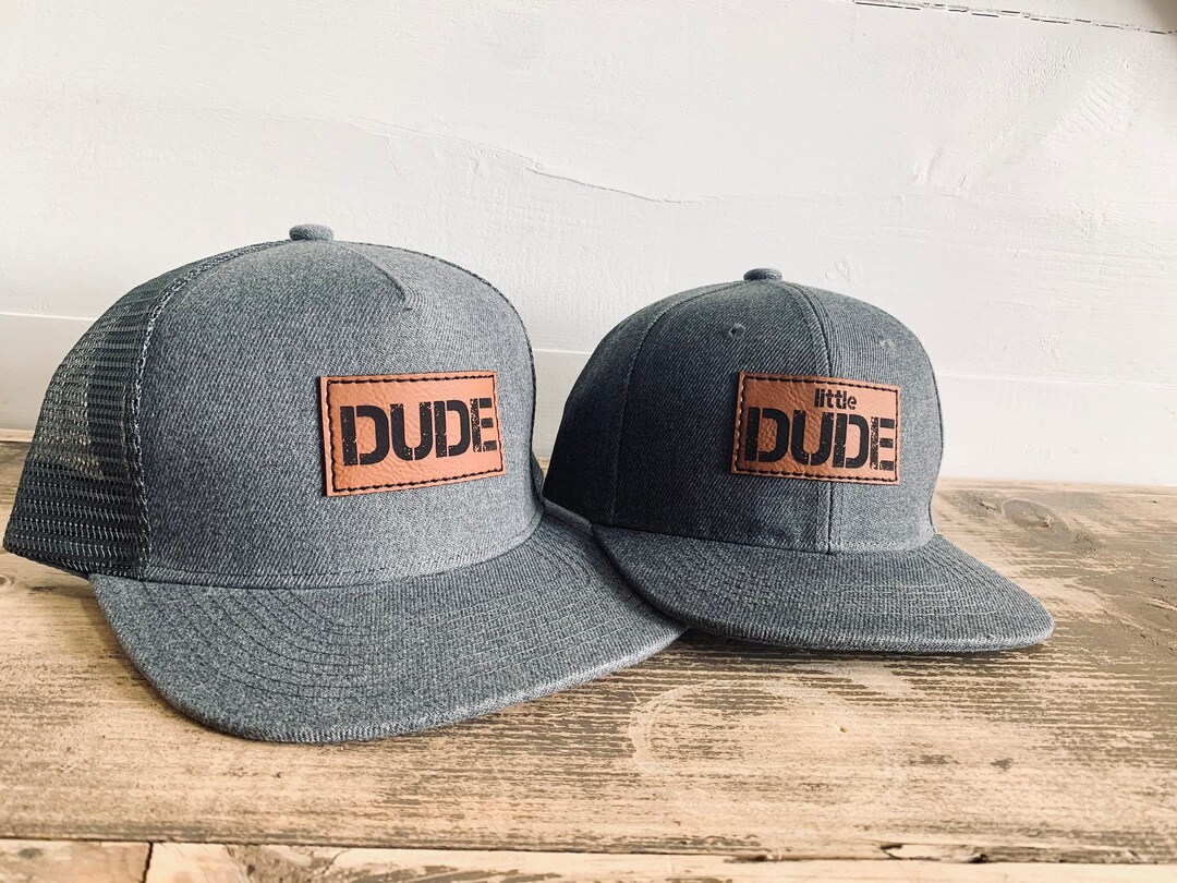 Dad + Kid Hats, Dude + Little Dude Snapback Set | Gifts for Dad + Son ...