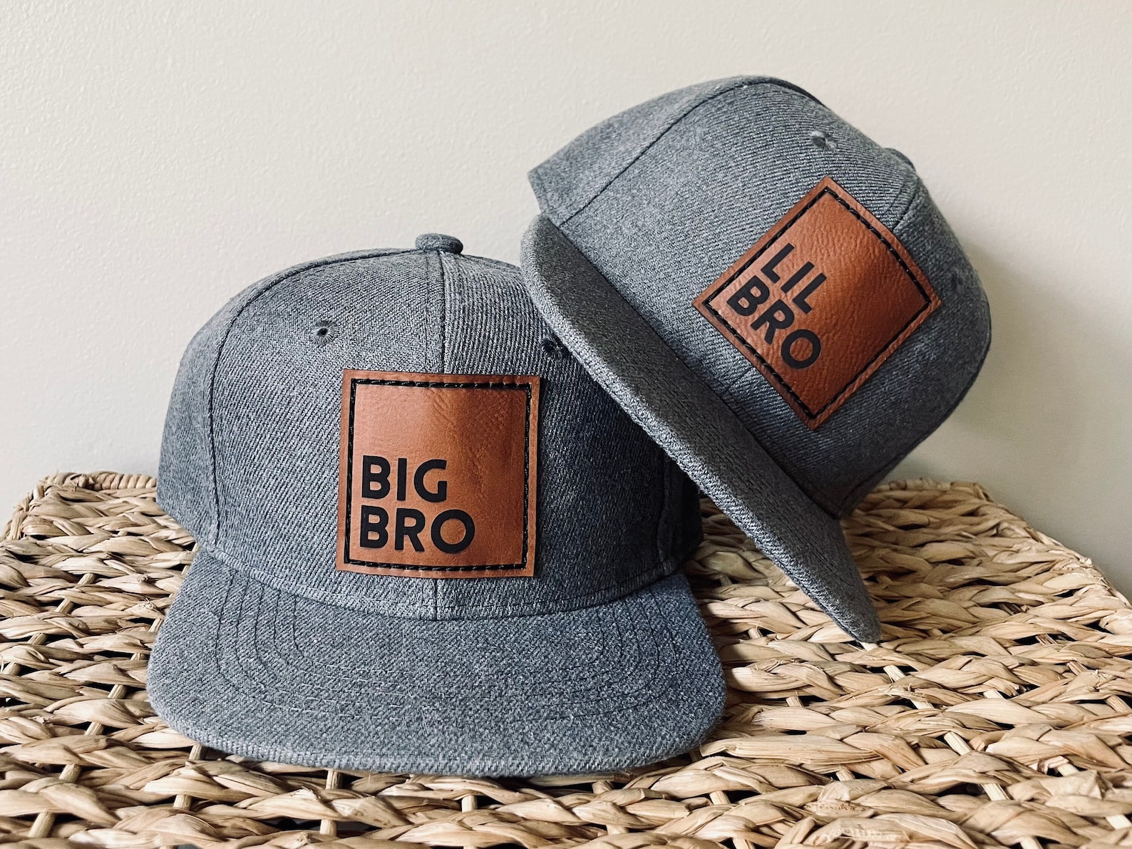 Brother Matching Sibling Hats, Big Bro, Lil Bro Snapback Caps, Big ...