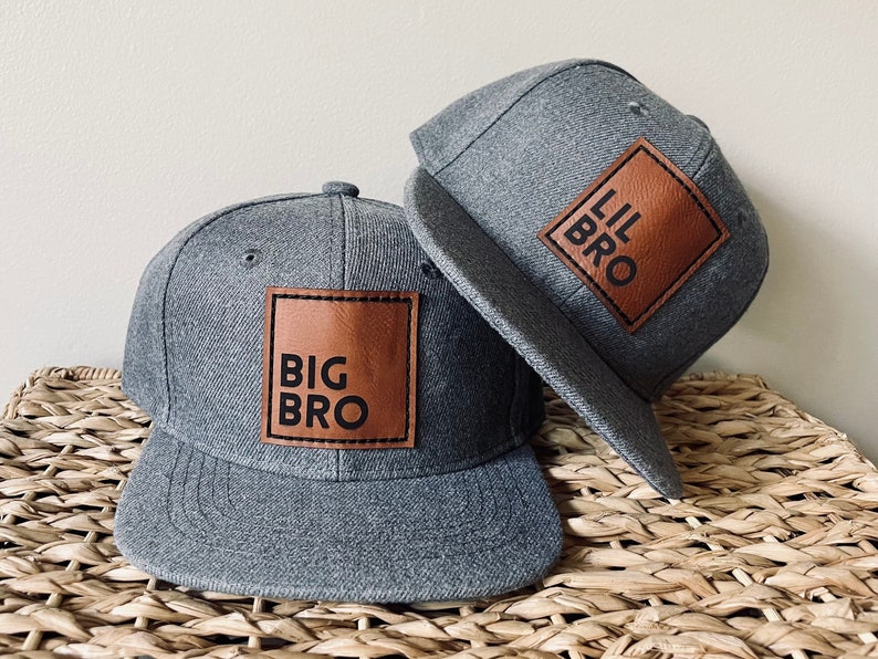Brother Matching Sibling Hats, Big Bro, Lil Bro Snapback Caps, Big ...