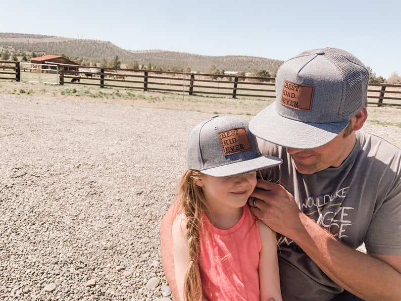 Best Dad Ever Snapback Hat Fathers Day Cap Faux Leather - Etsy